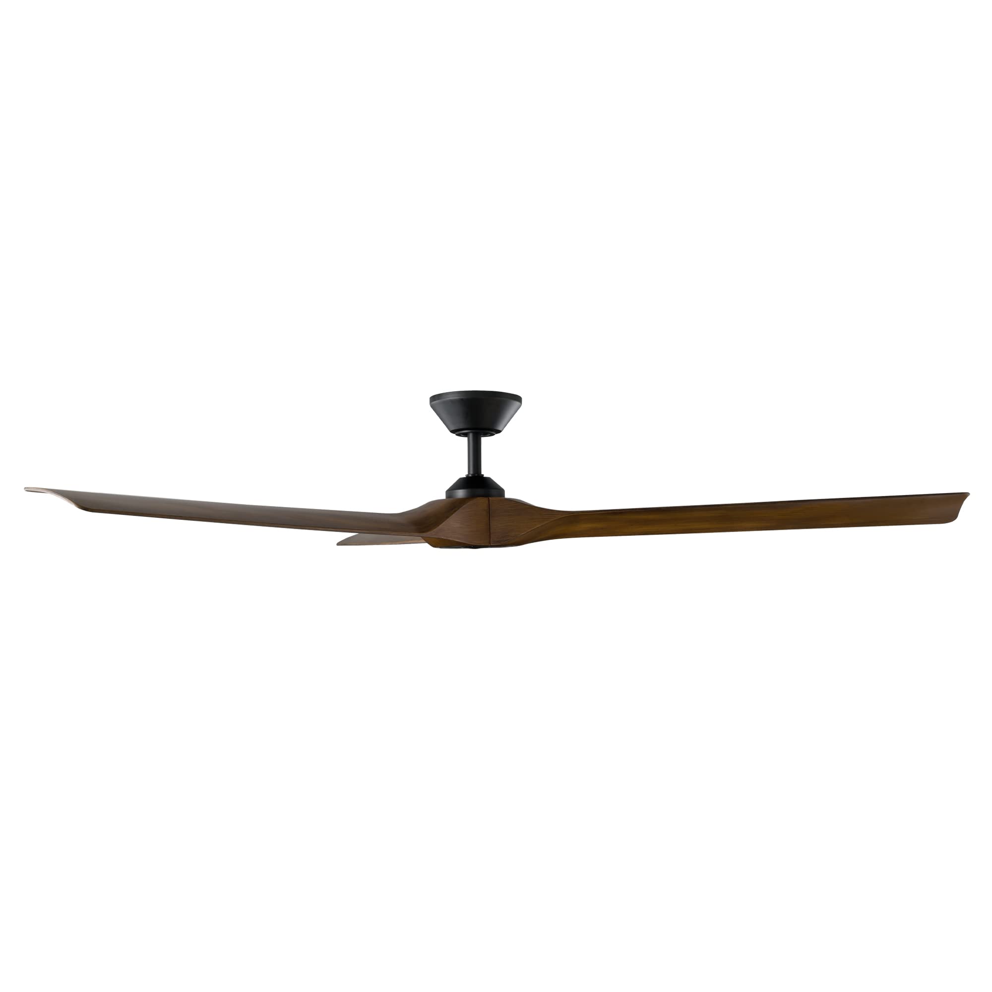 Torque Indoor and Outdoor 3-Blade 70in Smart Ceiling Fan in Matte Black Distressed Koa with Remote Control works with Alexa and iOS or Android App