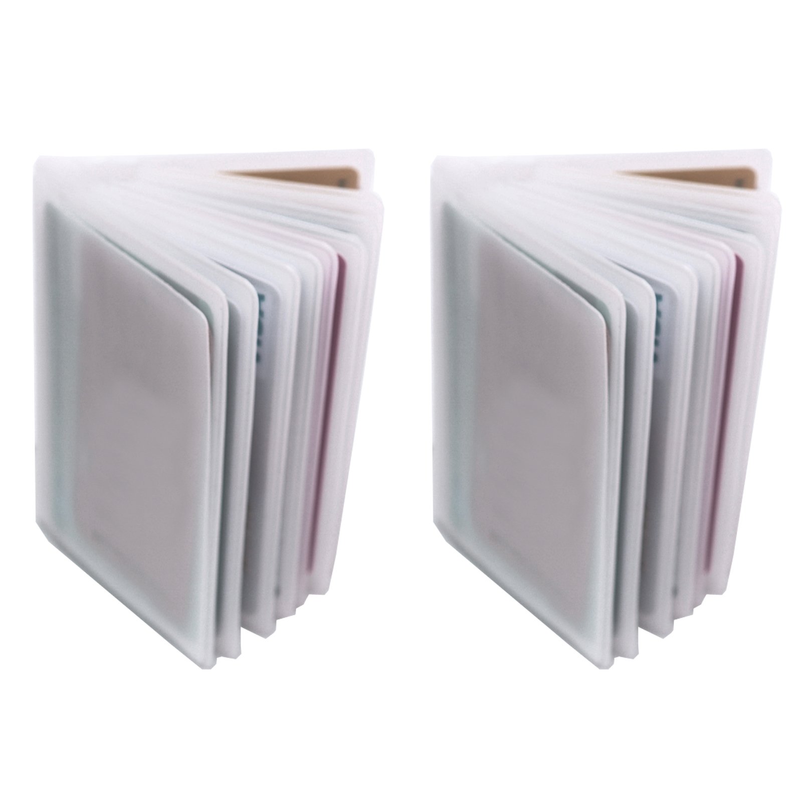 WOWFOOT Set of 2-10 Page Plastic Card Wallet Insert For Bifold Trifold 20 Slots Holder Replacement (Vertical Type - Set of 2)
