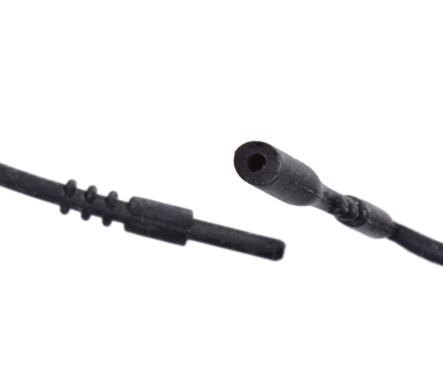uGems 10 18-inch Black Silicone Rubber Tubing Cord Necklaces with Locking Clasp 2mm