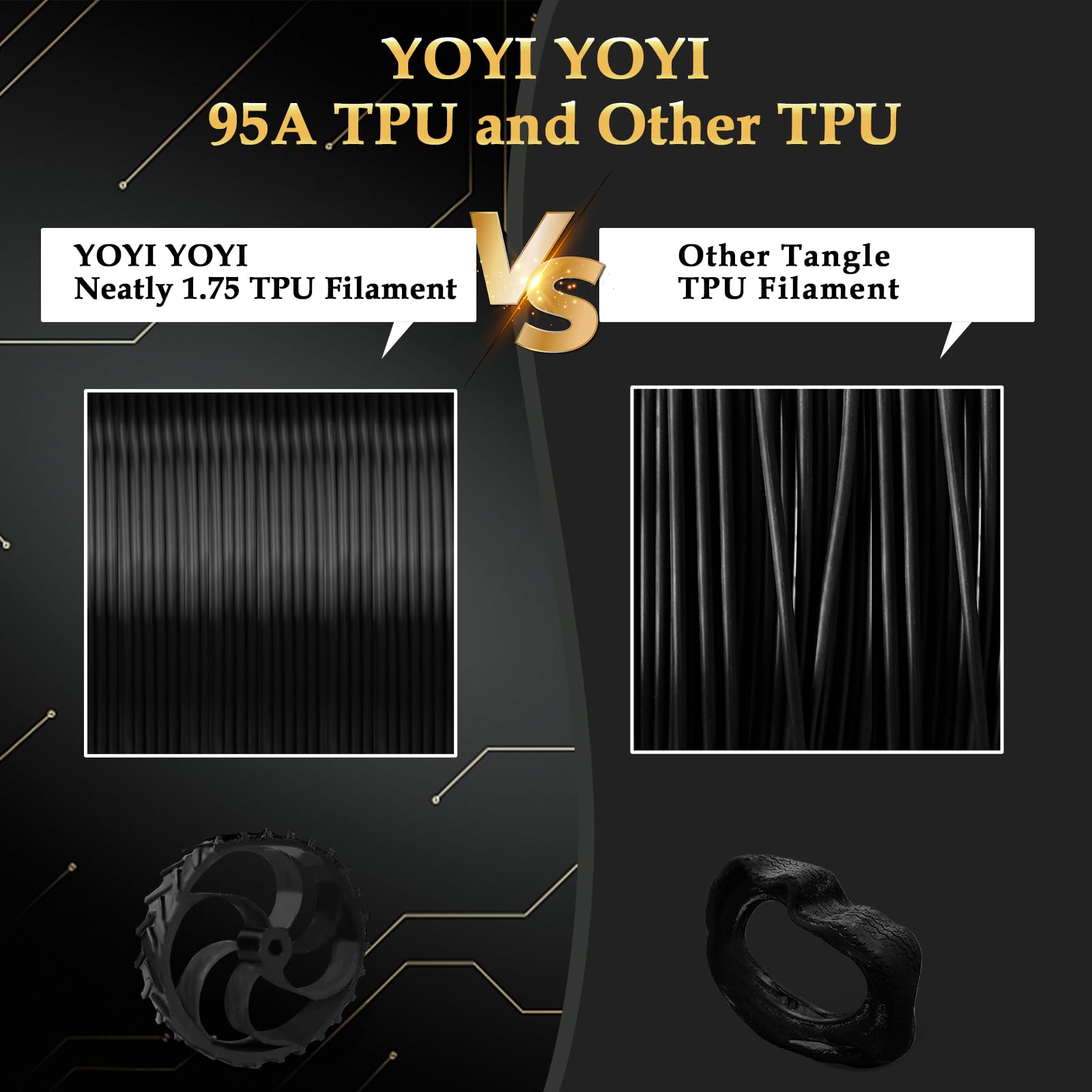 YOYI YOYI Silk PLA 3D Printer Filament, Shiny Silk PLA Filament 1.75 mm, Dimensional Accuracy +/- 0.02 mm, 1kg Cardboard Spool (2.2lbs), Fit Most FDM Printerā¦