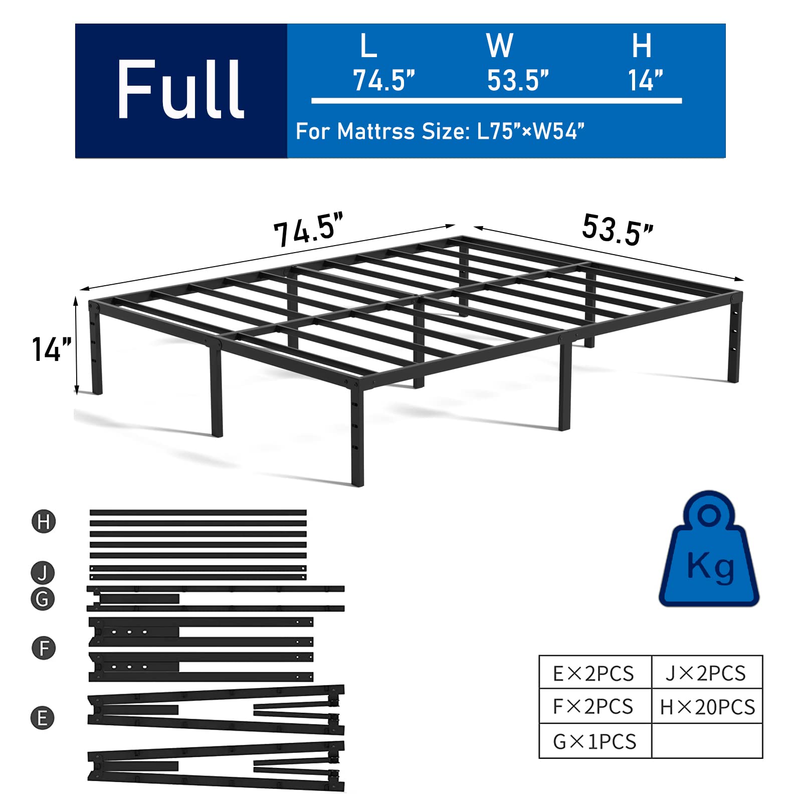 Vengarus Twin Platform Bed Frame,No Box Spring Needed,Mattress Foundation,Steel Slat Support Black,Storage Space Under The Bed-Twin Size Bed Frame