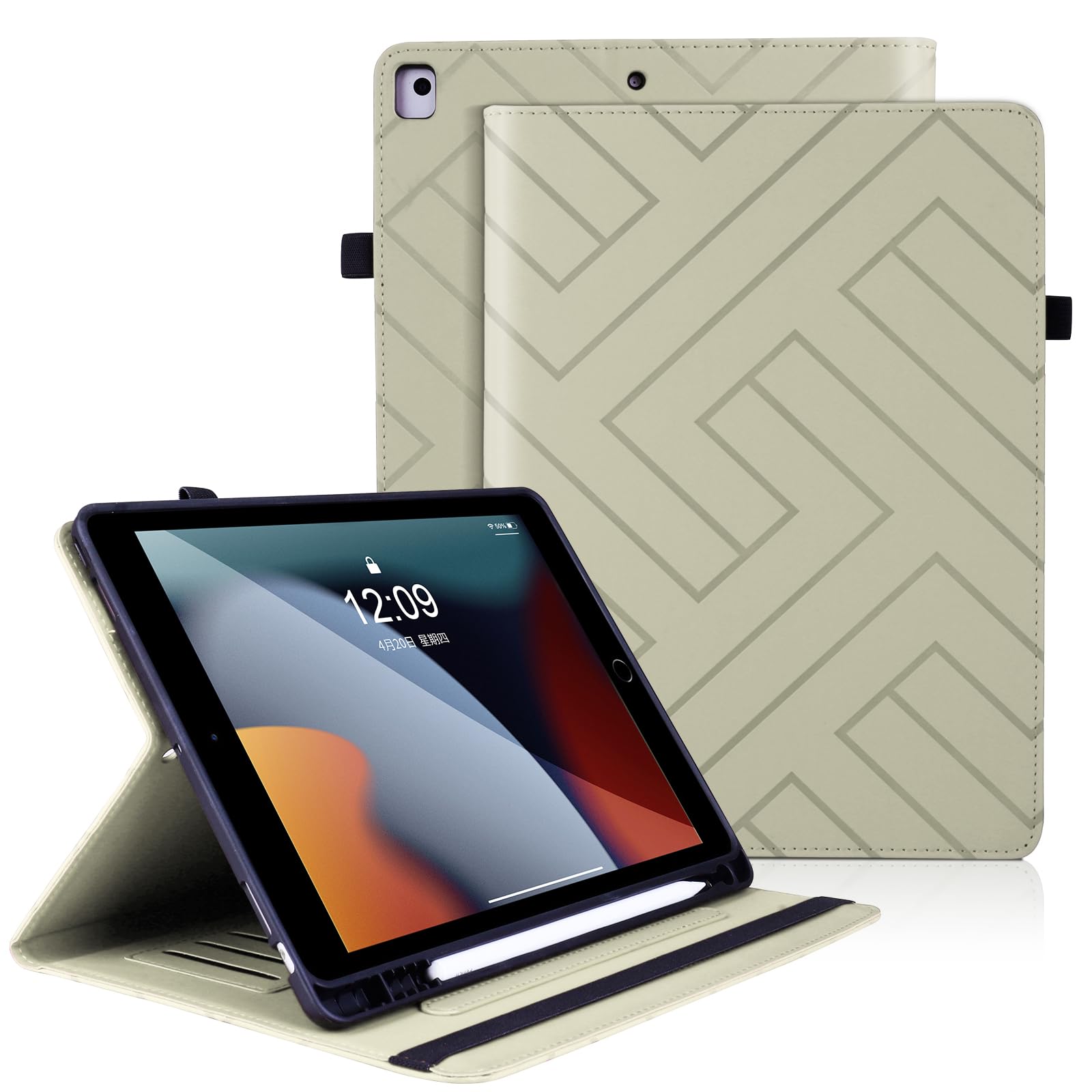 Varohix Case for iPad 10.2 inch 2021/2020/2019(iPad 7th/8th/9th Generation) iPad Air 10.5 Premium Leather Case Folio Magnetic Cover Card Holder with S Pen Holder Auto Sleep/Wake for iPad 10.2,Brown