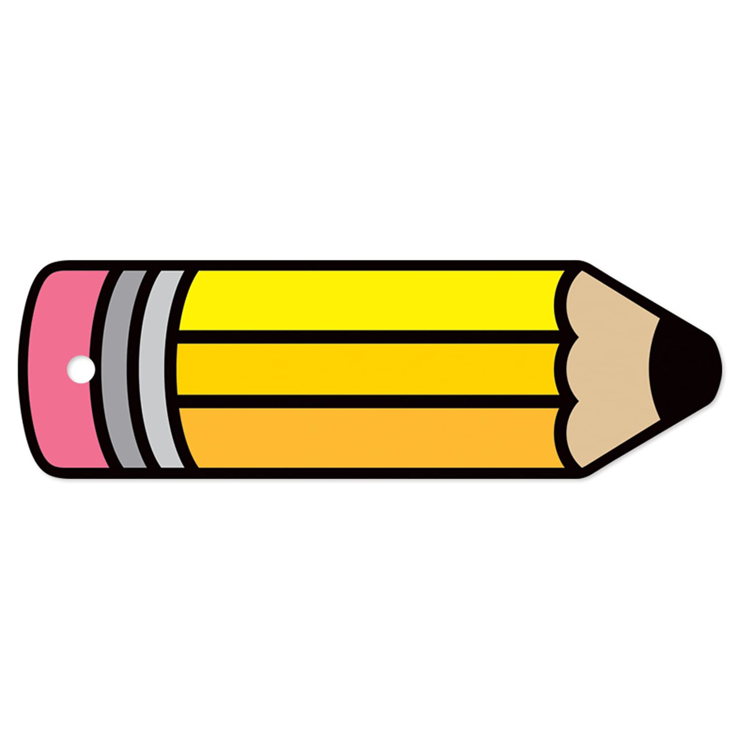 Top Notch Teacher Products Plastic Hall Pass, Blank Pencil