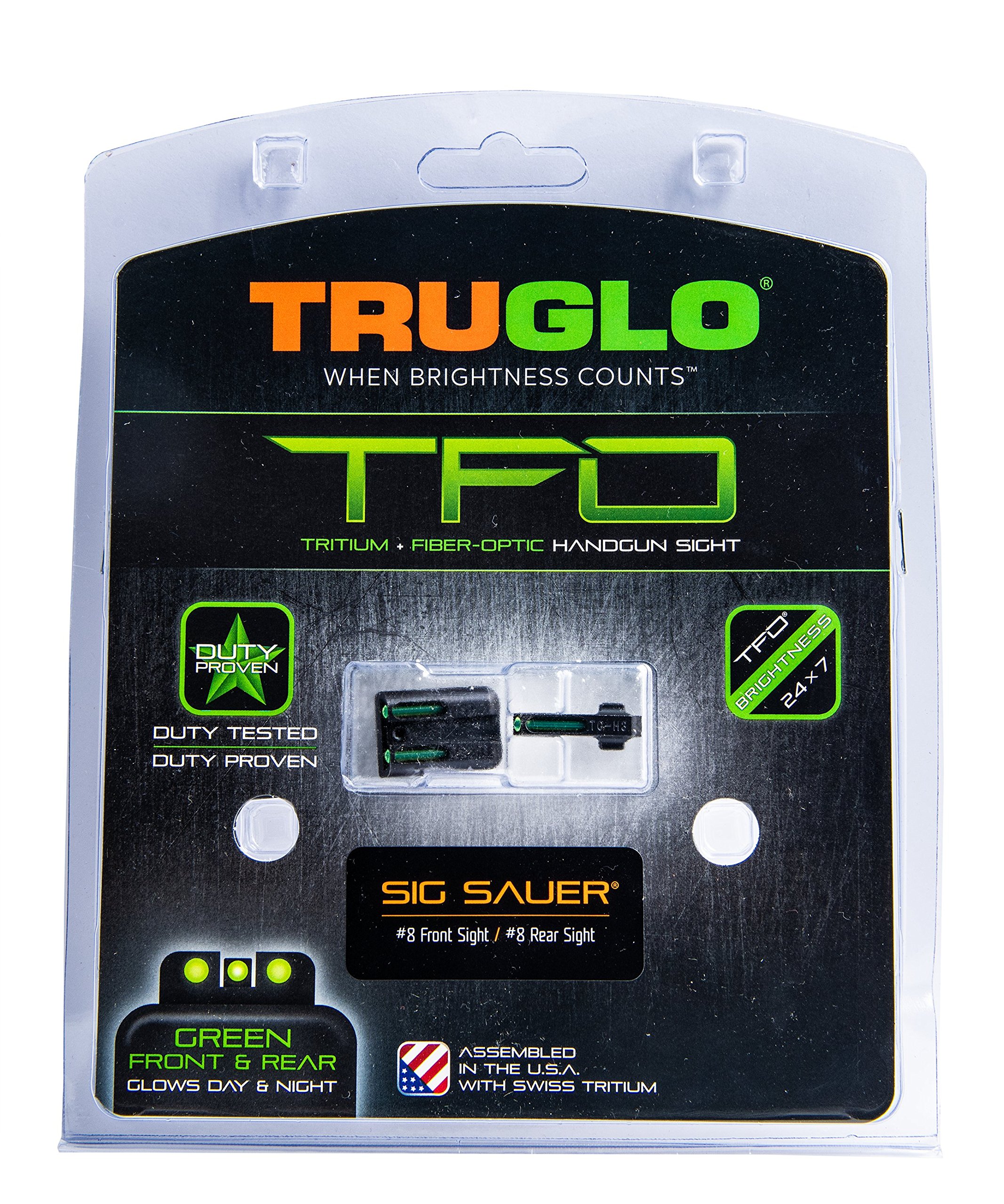 TRUGLO Brite-Site TFO Green Sig #8 Handgun Sights (TG131ST1)