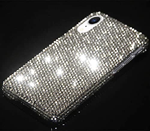 Teazgopx Bling Rhinestone for iPhone XR Case - Over 1400 High Quality Hand Glued Sparkle Diamond Case Compatible with iPhone XR 6.1 Inch for women girls-Labrdor/Silver