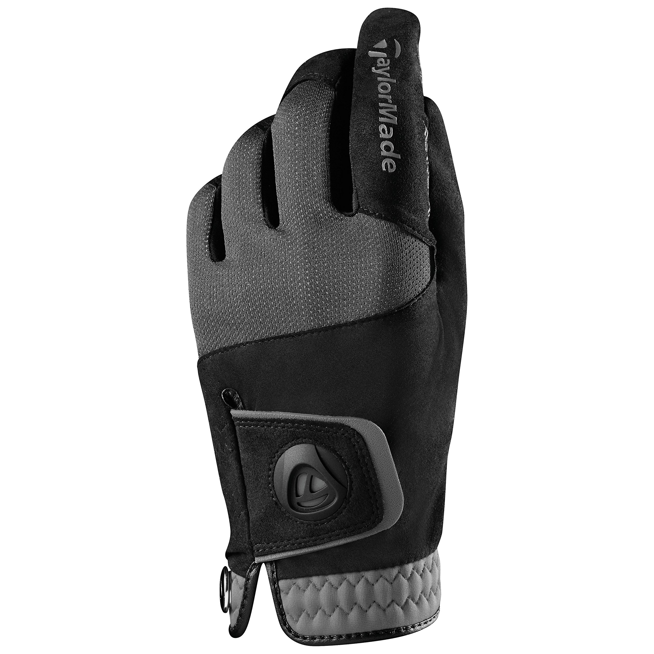 TaylorMade Rain Control Cadet Glove (Black/Red, Small), Black/Red(X-Large, Pair)