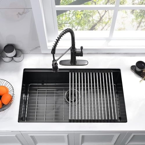 VAWSS Roll up Dish Drying Rack Over The Sink Kitchen Roll up Sink Drying Rack Multipurpose Foldable Sink Drying Mat, Heat-Resistant, Anti-Slip & Anti-Rust Dish Rack for Kitchen, 16.7" x 13.3"