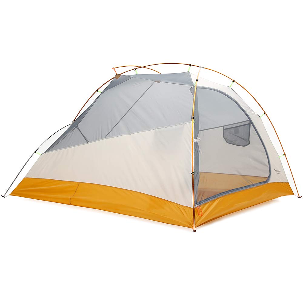 Three Donkeys Breeze-Up 1, 2 and 3 Person Lightweight Waterproof Camping and Backpacking Hiking Tent with Footprint (3P-Yellow Orange)