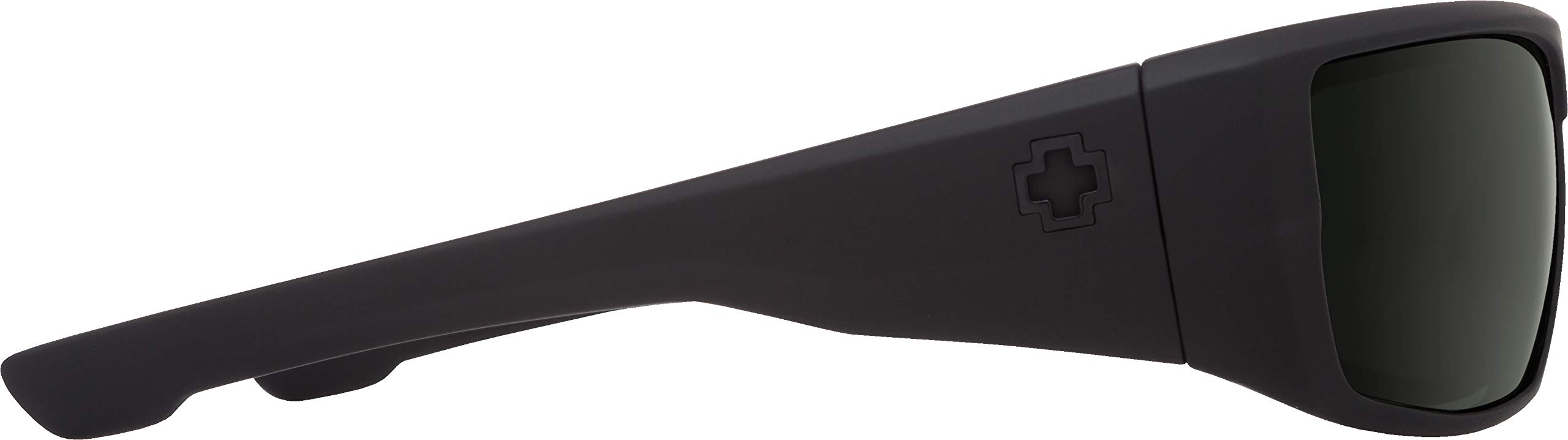 Spy Optic Dirk Wrap Sunglasses, Soft Matte Black/Happy Gray/Green, 64 mm
