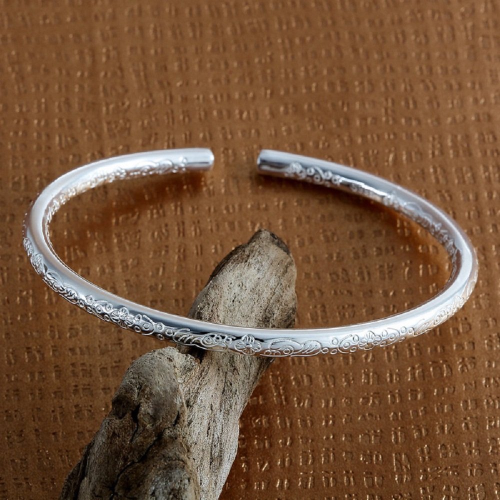 Women's 999 Solid Sterling Silver Bracelets, Sterling Silver