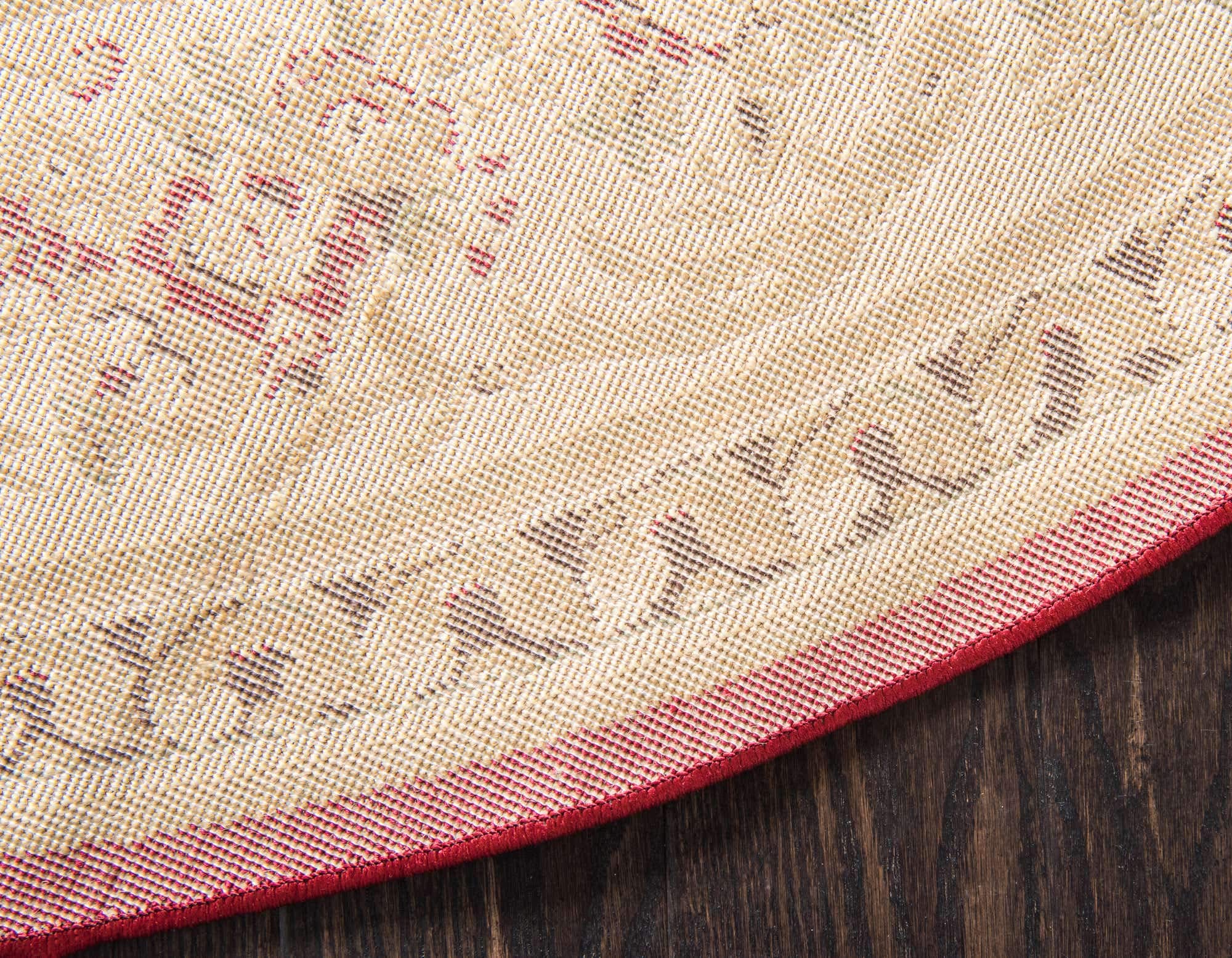 Unique Loom Versailles Collection Traditional Classic Medallion Motif Area Rug (6' 0 x 6' 0 Round, Burgundy/ Ivory)