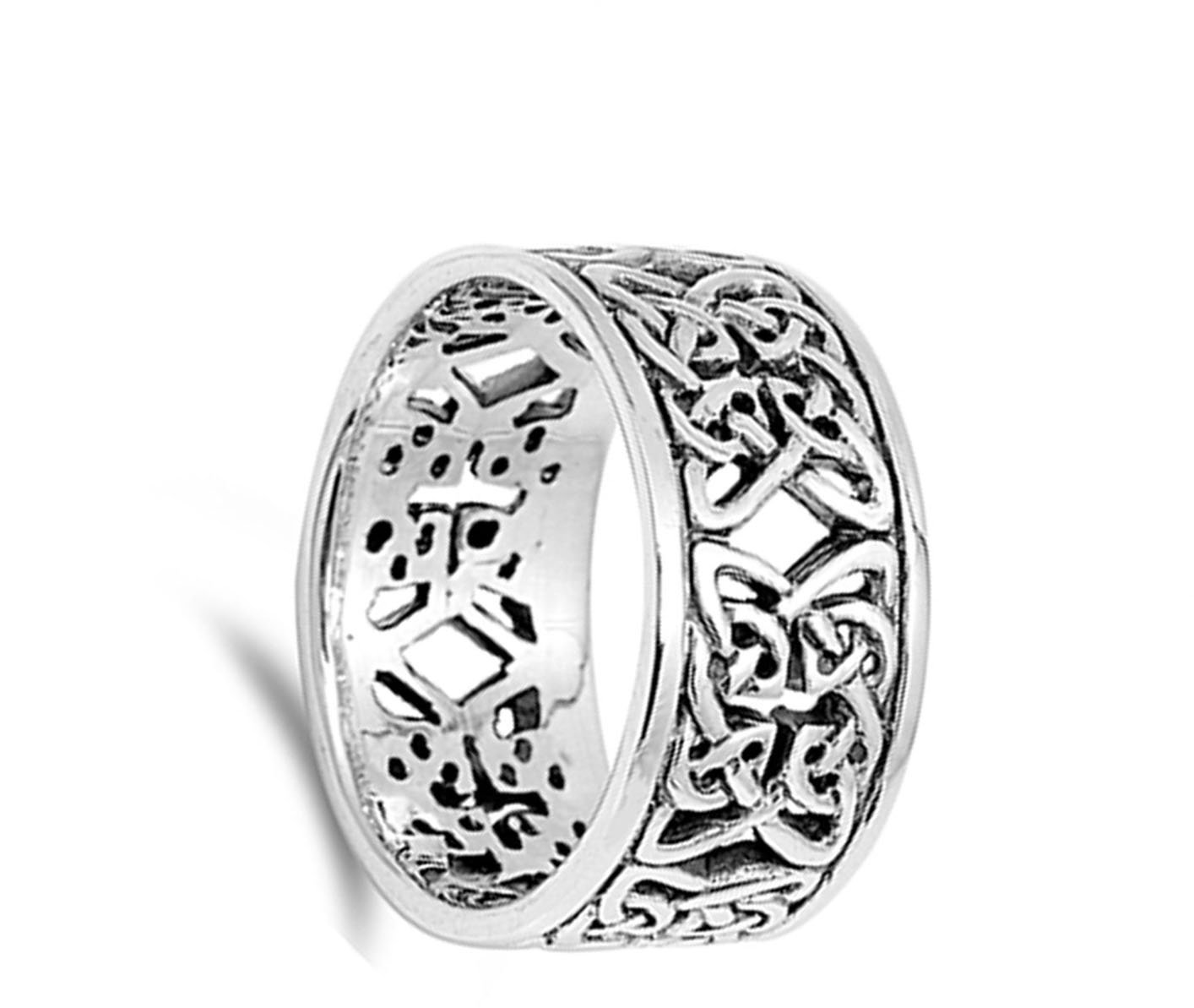 Women's Celtic Knot Eternity Fashion Ring .925 Sterling Silver Band Size 9