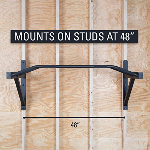 XMark Pull Up Bar, Wall Mounted Pull-Up Bar, Commercial Multi-Grip Wall Mount, Greater Stability, Countless Hand Positions for Targeting Specific Muscles, Great Upper Body Workout