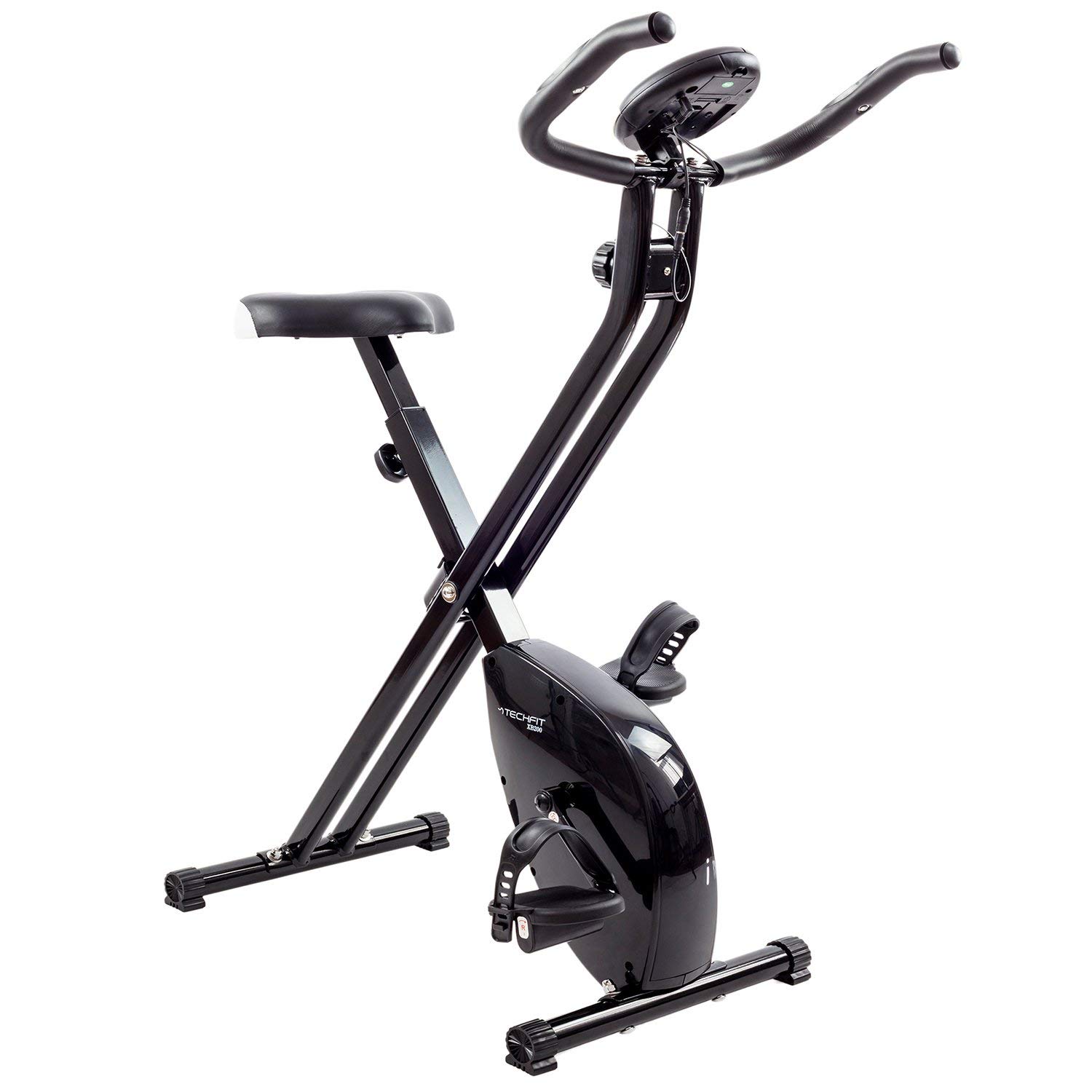 TechFit Folding Exercise Bike | Magnetic F-Bike | Home Recovery Cardio Trainer with Computer and Pulse Sensors