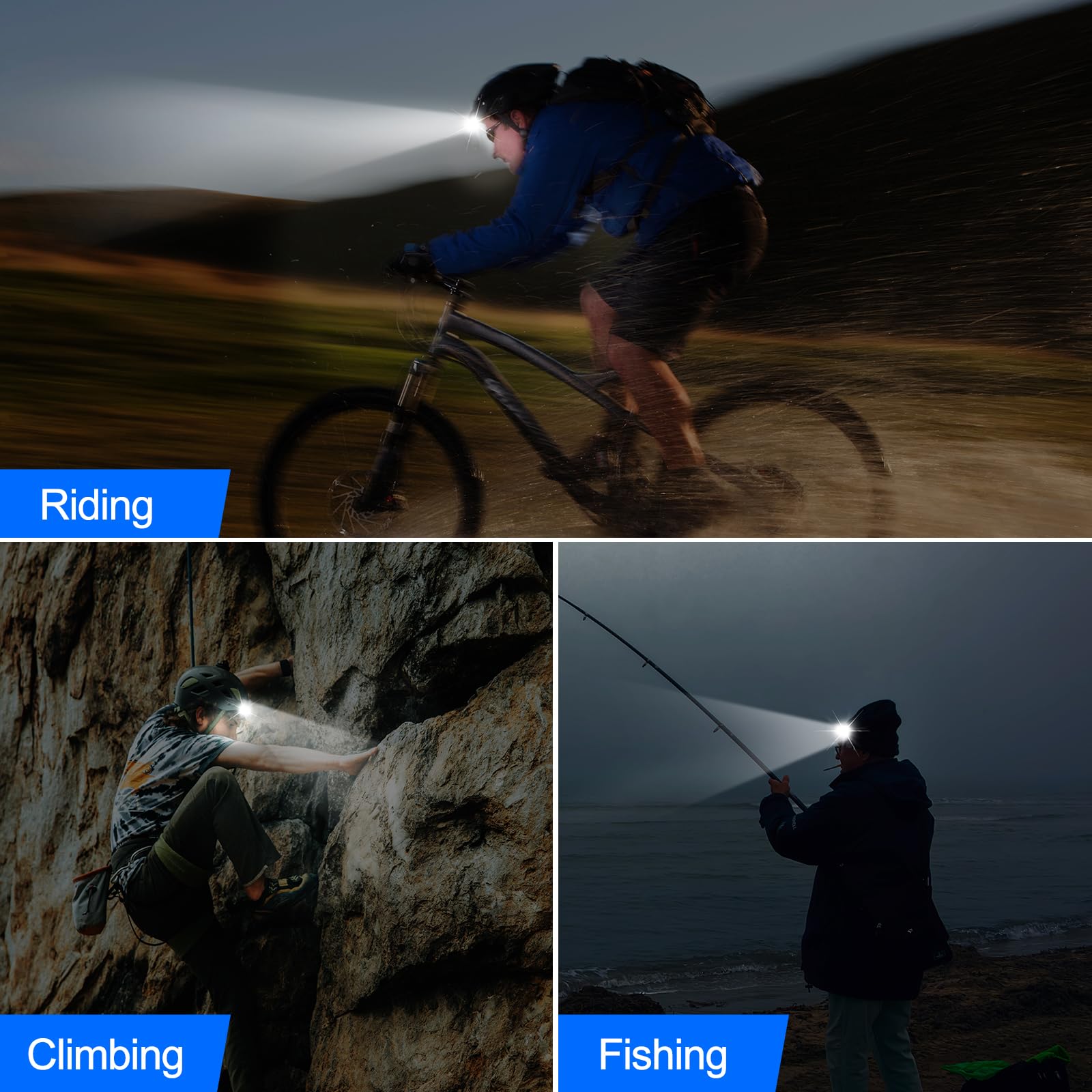 Ultra Bright Mini Hands Free Cree LED Clip on Cap Light - Rechargeable Waterproof Hat Light Flashlight Headlamp for Fishing Camping Hand Work Baseball Caps