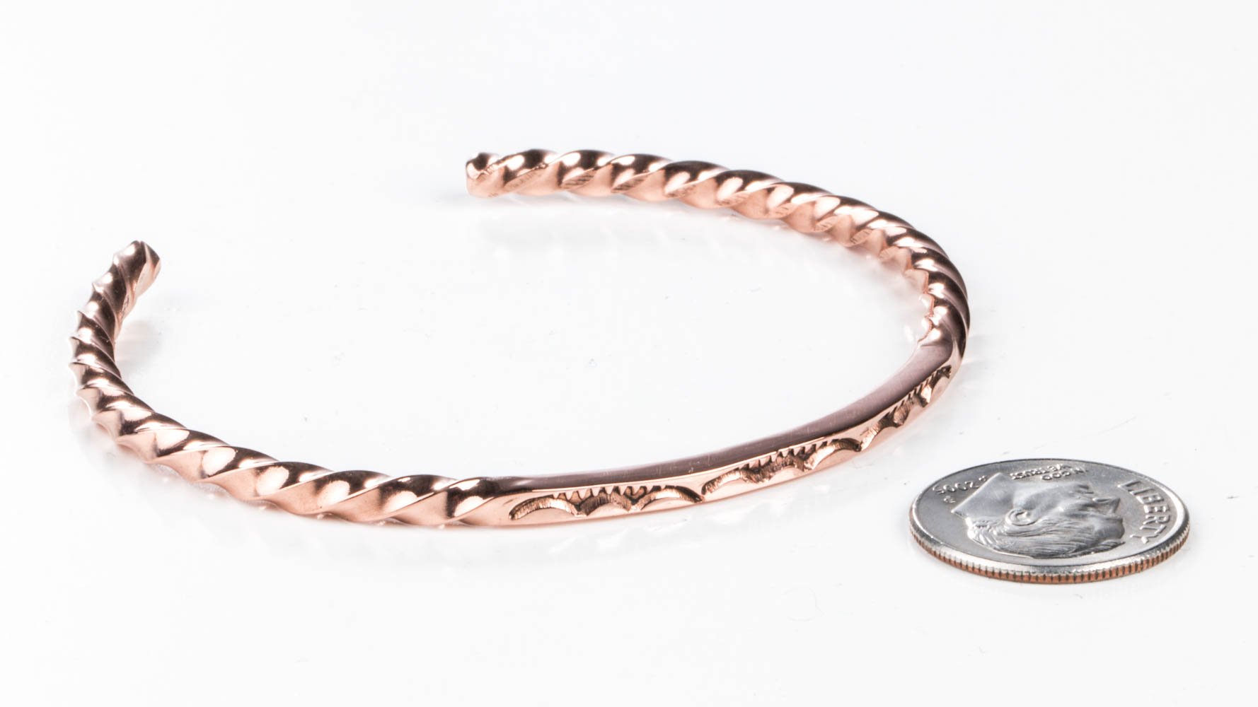 Turquoise Skies TSKIES Stamp Dancer: Copper Sage Twist Stacker Bracelet