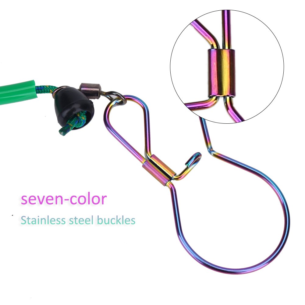 VGEBY 16ft Heavy Duty Fishing Stringer Fish Lock 5 Hook Snaps Stainless Steel Ropes Fishing Tools and Accessories Fish Stringer Heavy Duty Fish Stringer Fish Stringers