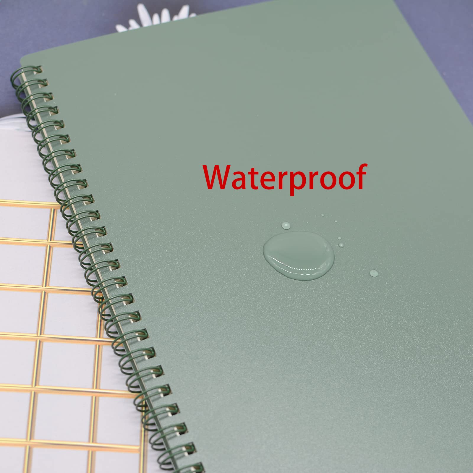 Yansanido Spiral Notebook, 8 Pcs A5 Thick Plastic Hardcover 7mm College Ruled 8 Color 80 Sheets -160 Pages Journals for Study, Work, Travel and Notes (A5, 8 Pcs 8 Color)