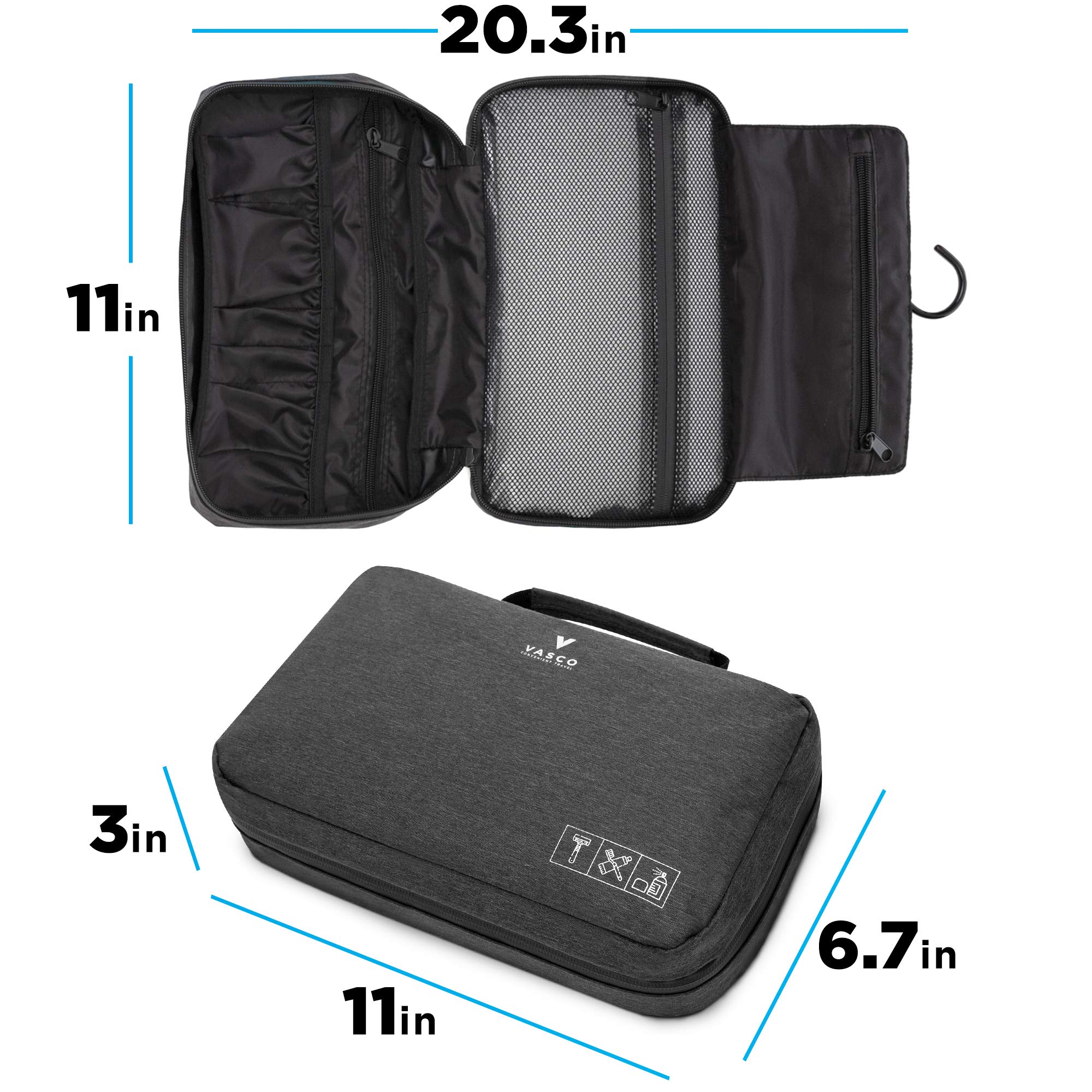 VASCO Hanging Toiletry Bag for Men And Women – Water-Resistant Travel Organizer