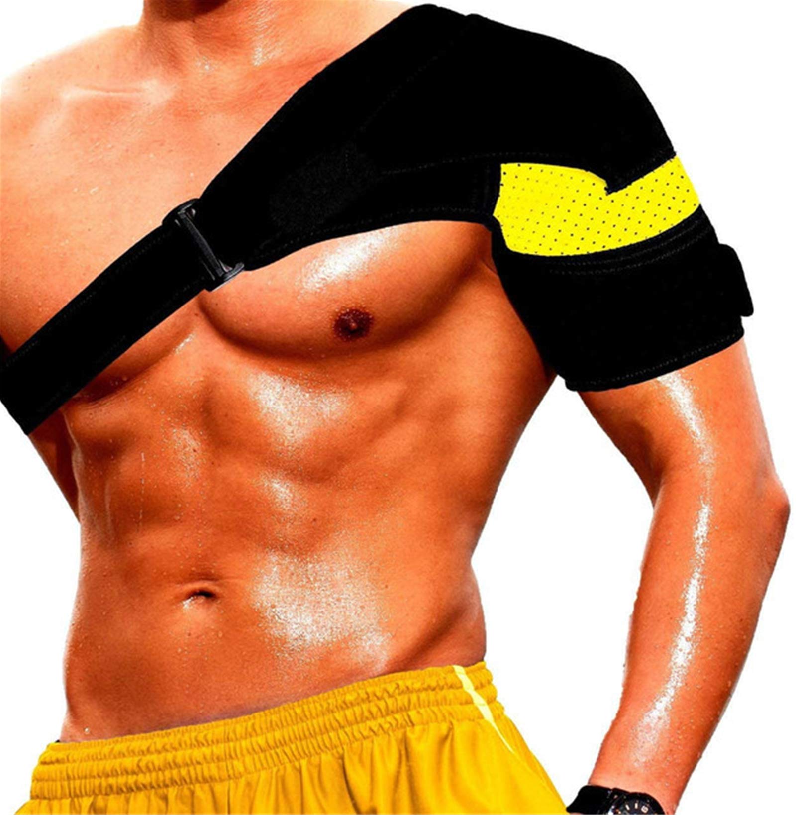 YUIJ Shoulder Brace Rotator Cuff Compression Support,Men, Women, Left, Right Arm Injury Prevention Stabilizer Sleeve Wrap,1