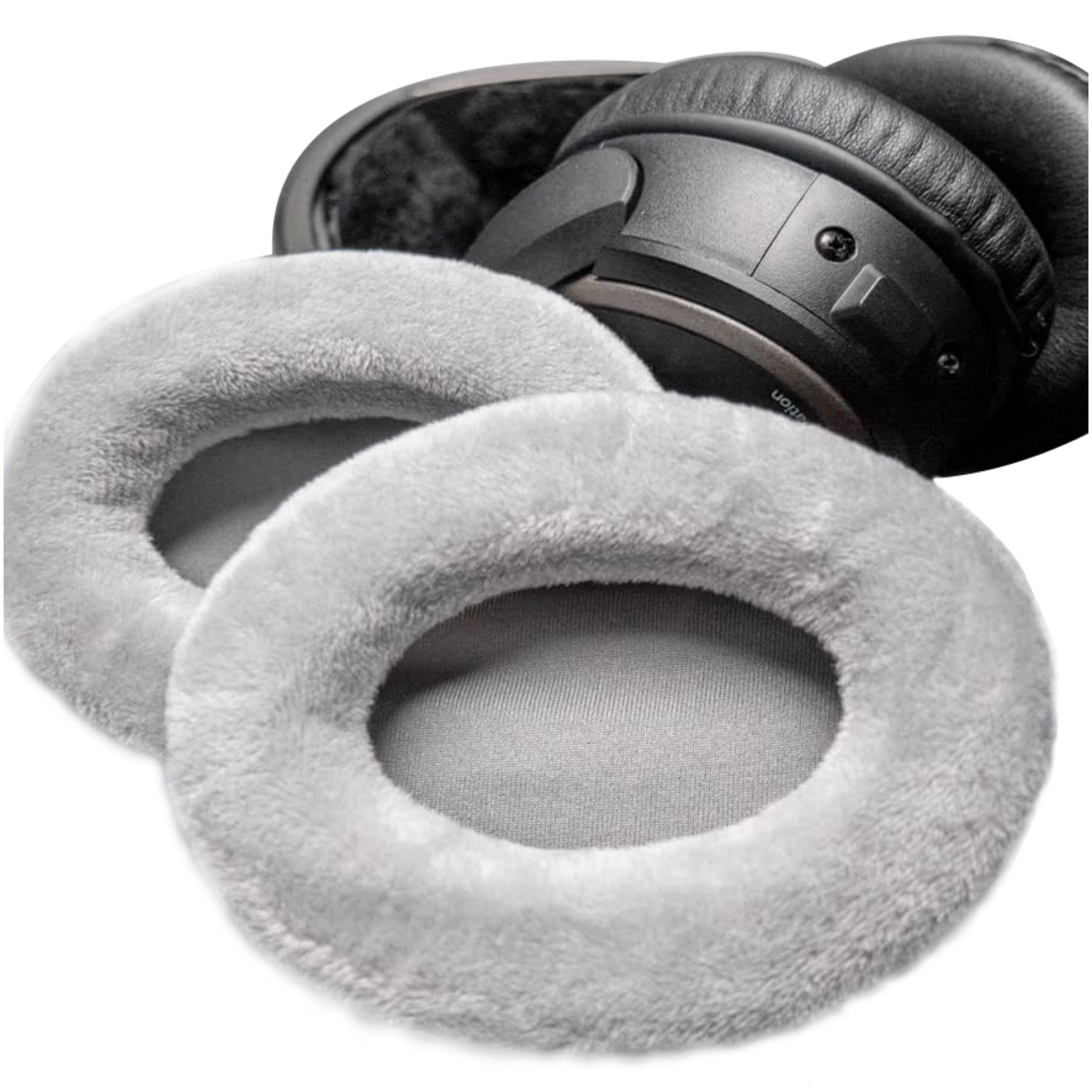 Voarmaks Soft Velvet Nap Velour Ear Pads Grey Foam Cushions Replacement EarPads Compatible with Bose A20 X A10 Aviation Headset for Comfortable Extended Wear