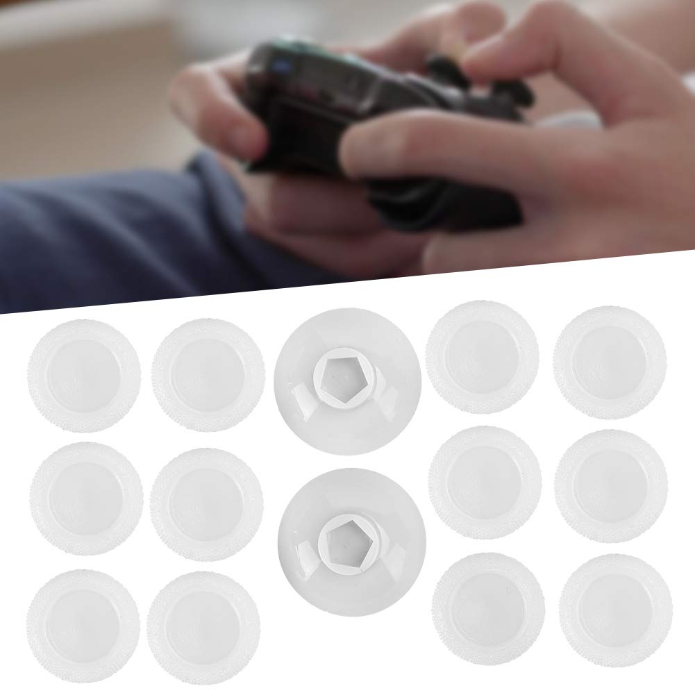 Thumb Grips Cover, Strong Wear Resistance Pc and TPU Thumb Grip Cap, for PS4, Xbox ONE, Gamepad,(White)
