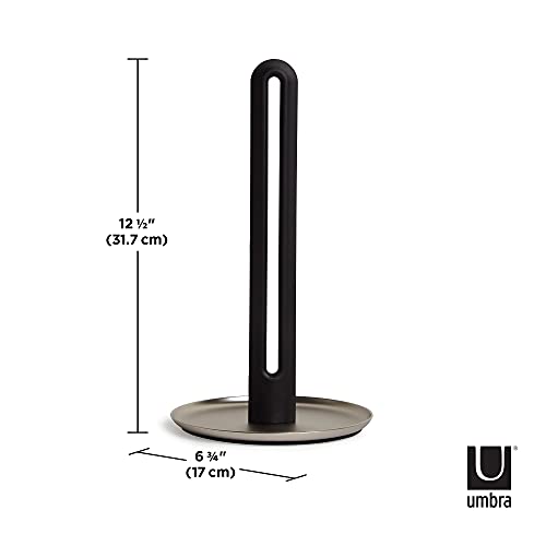 Umbra 1005264-047 Keyhole Paper Towel Holder,Black/Nickel