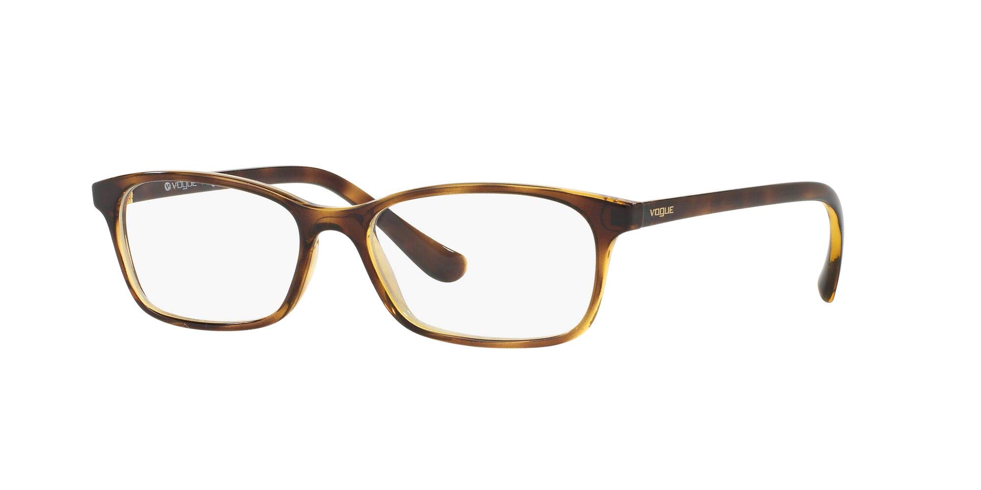 Vogue Eyewear Women's VO5053 Rectangular Prescription Eyeglass Frames, Dark Havana/Demo Lens, 51 mm