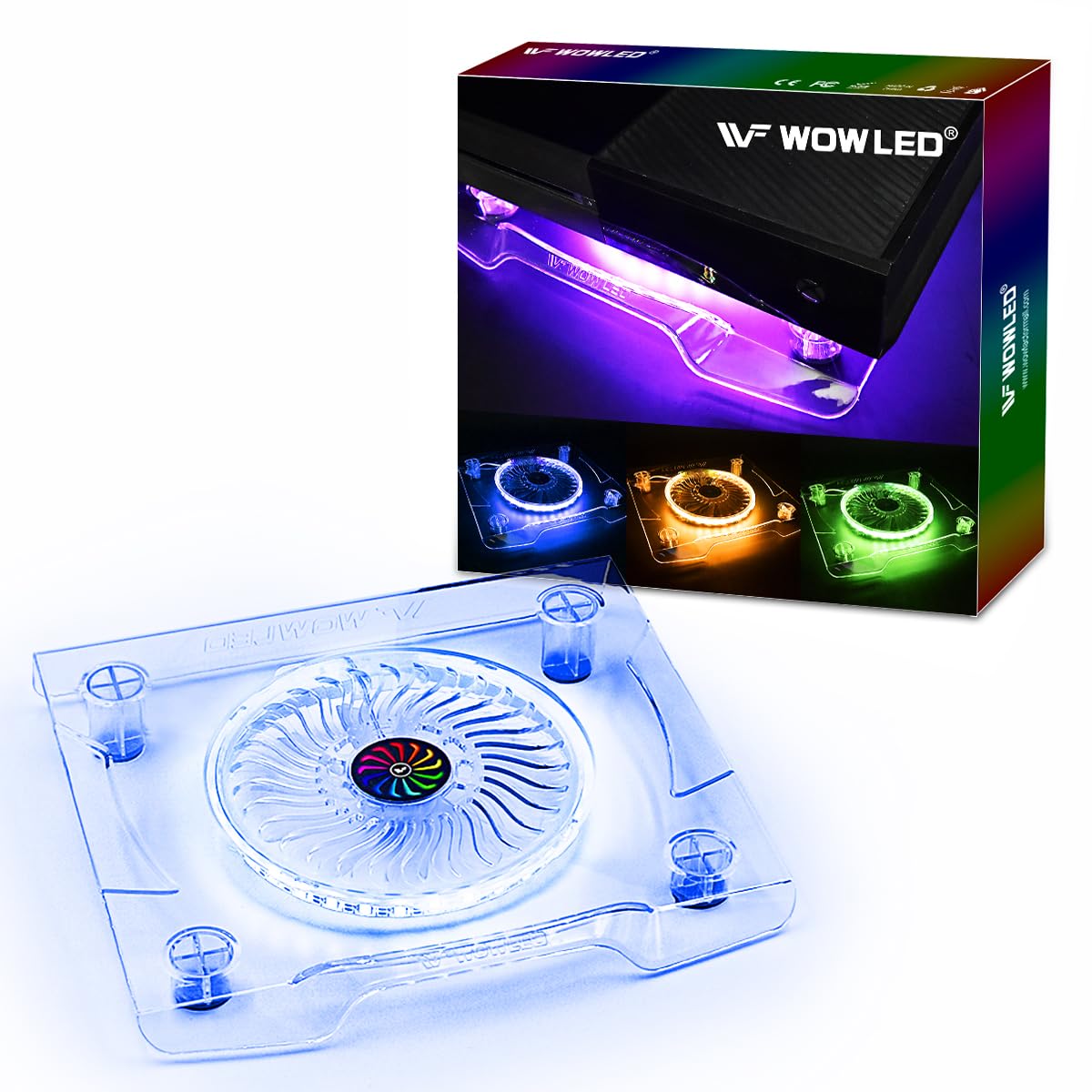 WFPOWER PS4 Fan Cooling Fan, USB RGB XBOX PS4 Cooling Station with Wireless Remote Controller, PlayStation 4 Mounts Stands PS4 Accessories for Gaming PS4 Console