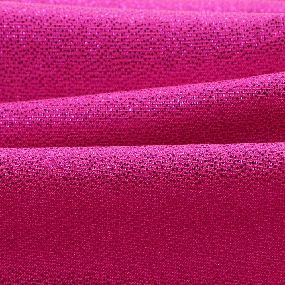 XFGIRLS Dance Shorts Set for Girls Sparkle Metallic Gymnastics Athletic Tumbling Shorts Hot Pink Size 7-8