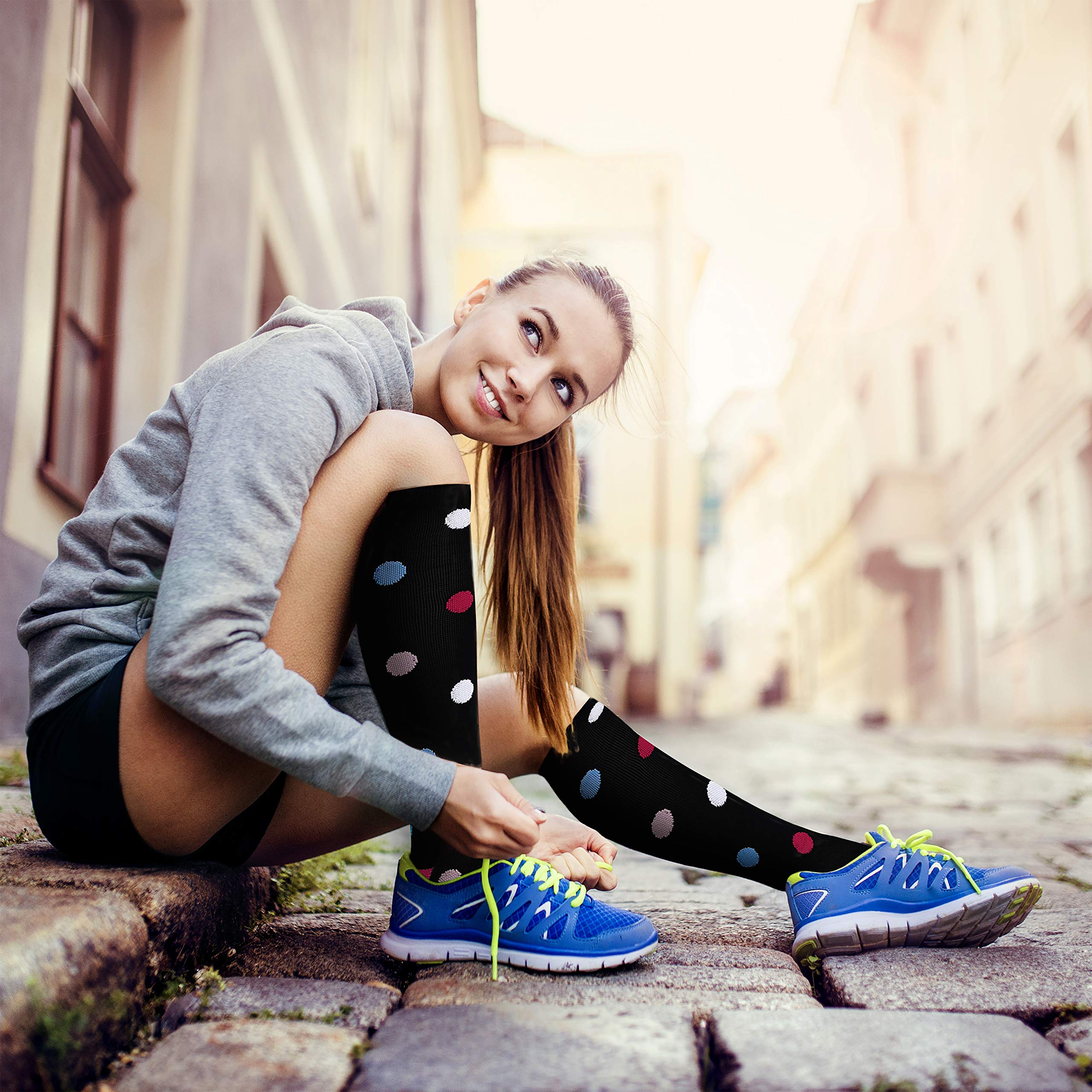 WITHYOU Compression Socks (8 Pairs), 15-20 mmHg is Best Athletic for Men & Women, Running, Flight, Travel, Pregnant - Boost Performance, Blood Circulation & Recovery (8 Assorted 7, S/M)