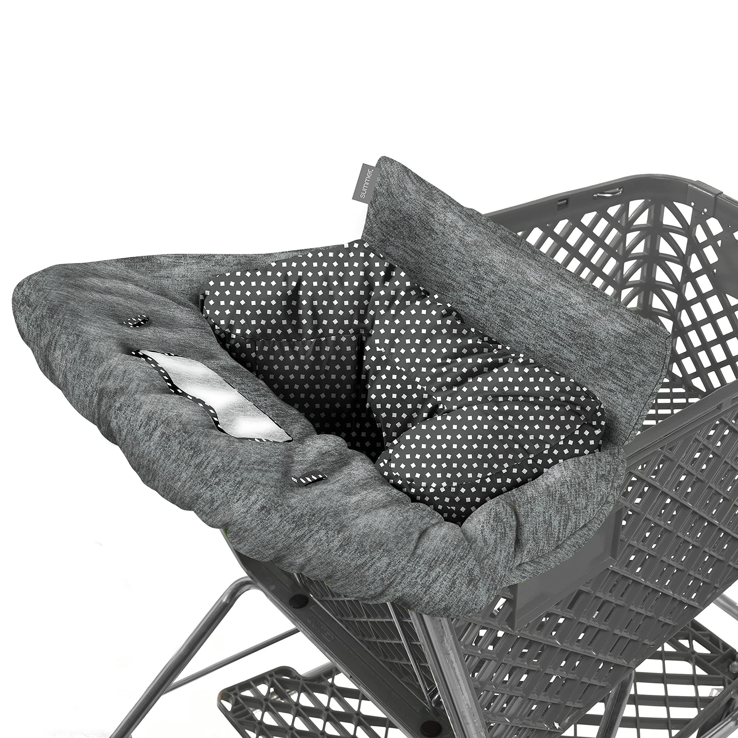Summer Infant 2-in-1 Cushy Cart Cover and Seat Positioner, Dots and Diamonds