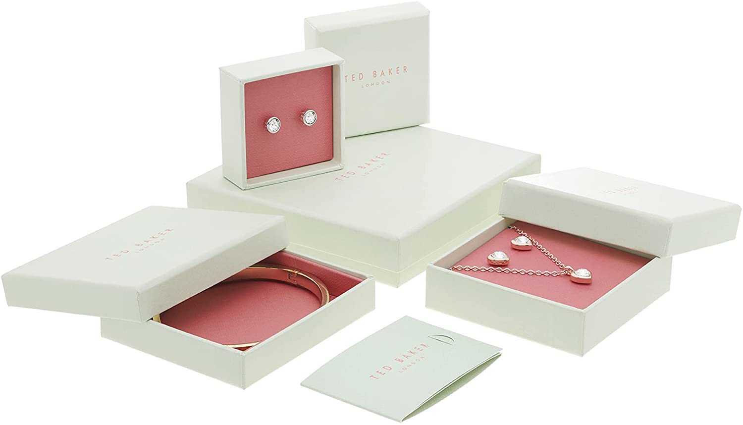 Ted Baker Sinaa Crystal Stud Earrings - Silver or Rose Gold Tone Options
