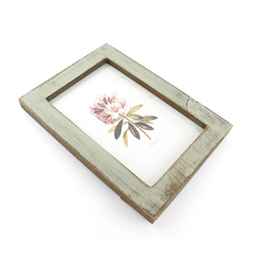 Zhenzan Frames 4x6 Inches Simple Rectangular Desktop Family Picture Photo Frame with Glass Front (Green)