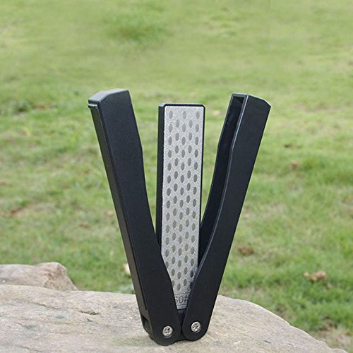 XH Outdoor Camping Knife Sharpener Double Sided Folded Pocket Sharpener Diamond Knife Sharpening Stone