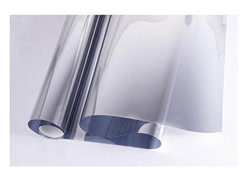 Window Film One Way Mirror Static Heat Control Day Time Privacy Window Tint (23.6'' x 78.7'', Silver)