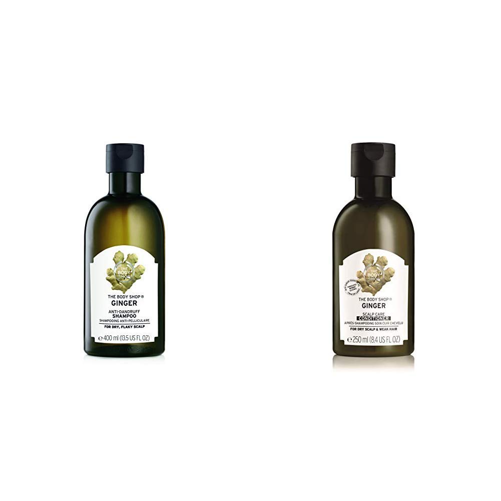 The Body Shop Ginger Scalp Care Shampoo, 13.5 Fl Oz and Ginger Scalp Care Conditioner, 8.5 Fl Oz (Vegan)
