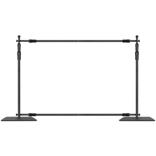 VEVOR 10ft x10ft Pipe and Drape Kit, Heavy Duty Backdrop Stand with Carbon Steel Base, Adjustable Backdrop Support with 2 Clamps and A Carry Bag for Wedding, Party, Event, Photography and Exhibition