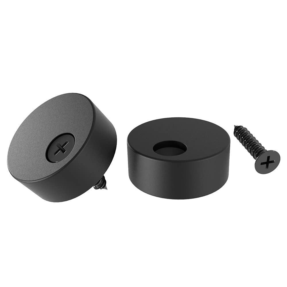 WINSOON Black Sliding Barn Door Hardware Roller Kit Set Antique Horseshoe Double Hanger Rollers Compatible with 1 3/8-1 3/4" Door Panel