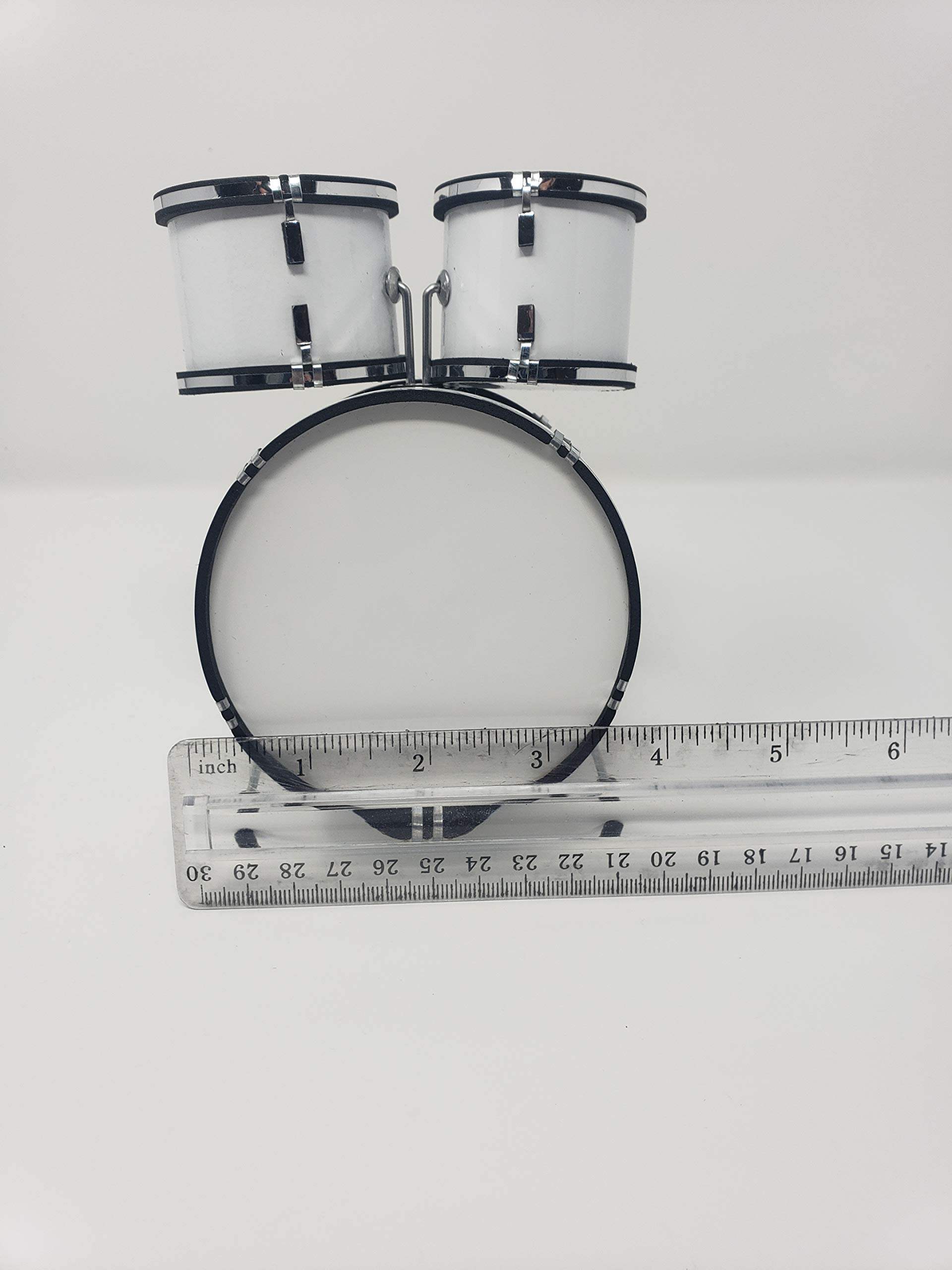 White Miniature Drum Set Replica. For Display Only