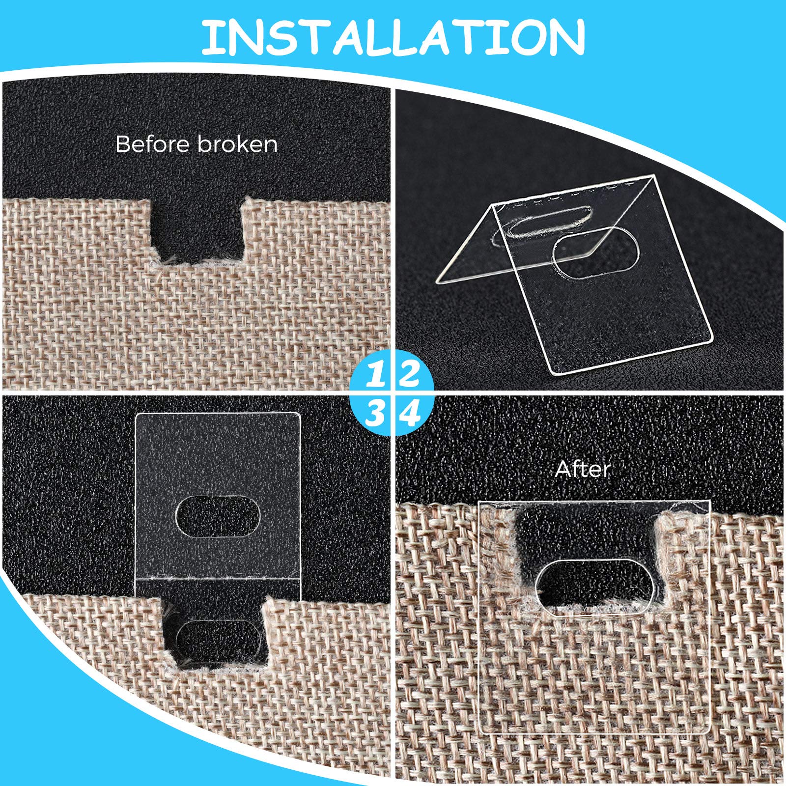 Vertical Blind Repair Tabs and Vertical Blind Stem Replacement Window Blind for Broken and Missing Vertical Blinds Repairing (50 Pieces)