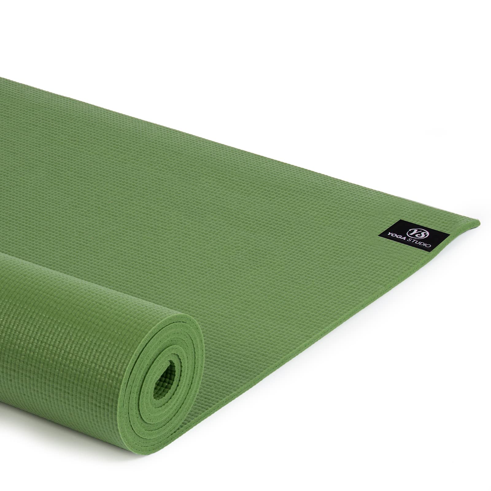 Yoga Studio Sticky Yoga Mat - 183cm x 61cm, 6mm Tear Proof Yoga Mat with Non-Slip Base (Green)