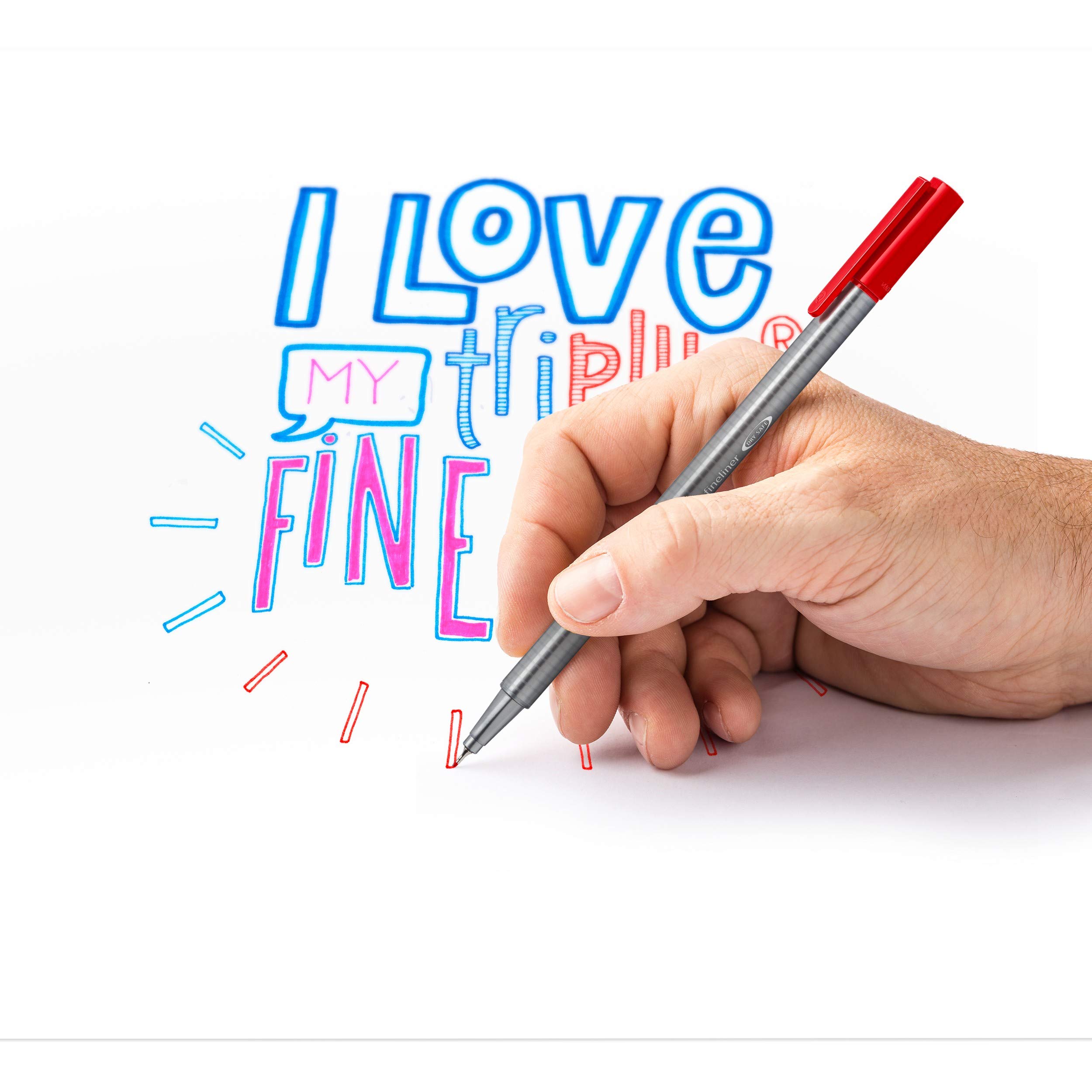 Staedtler 334 Triplus Fineliner Superfine Point Pens, 0.3 Mm, Assorted Colours,