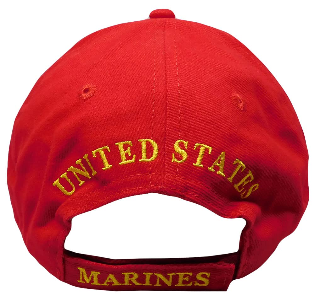United States Marine Corps The Few The Proud Red Adjustable Embroidered Cotton Hat Cap - Officially Licensed
