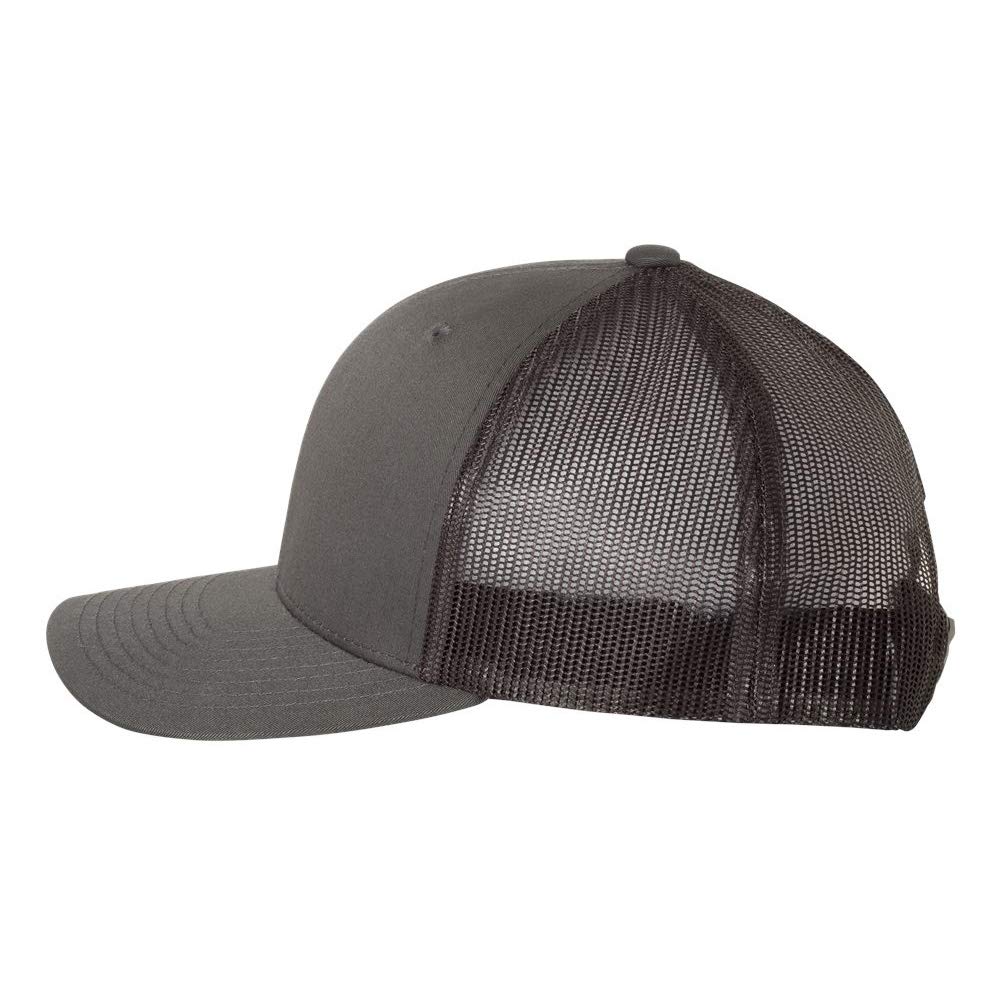 Yupoong YP Classics™ Embroidered Custom Hat Trucker Baseball Cap Snapback Adjustable Men Women Mesh Dad Cap Hat (Charcoal Black)