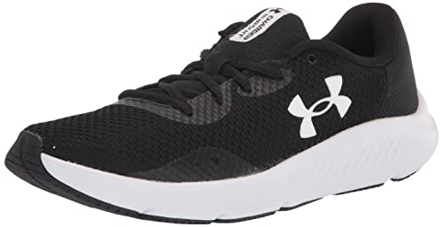 Under Armour Women's Charged Pursuit 3, Black/White, 9.5 Medium US