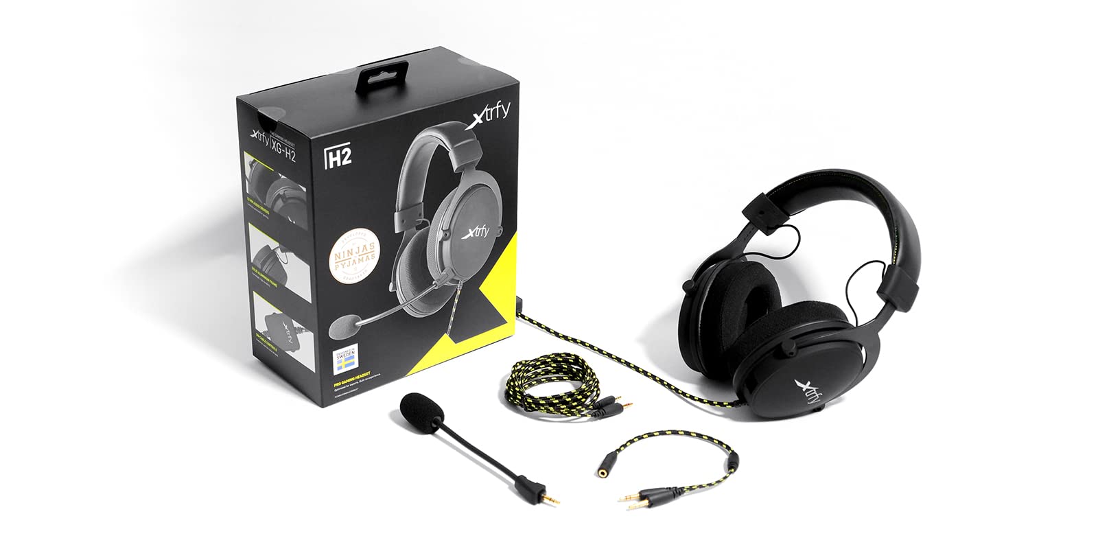 Xtrfy H2 PRO GAMING HEADSET. Esports-optimized soundscape • 53 mm speaker drivers • XL closed over-ear cups • Multi-platform compatible