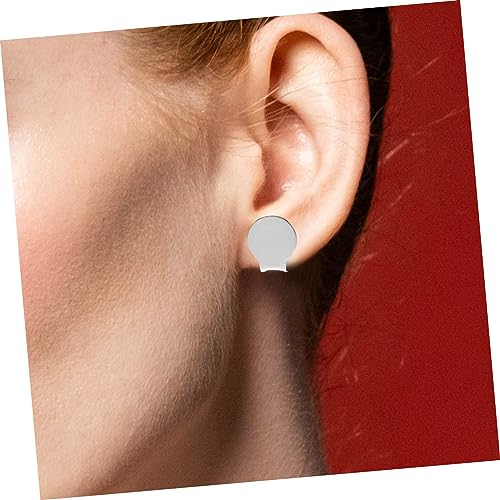 VILLCASE 100 Sets Decor Ear Rings Earring Accessory Earring Making Parts Earring Base Safe Ear Clips Clip On Earring Backs Earring Findings Earring Making Supplies Chic Jewelry Copper