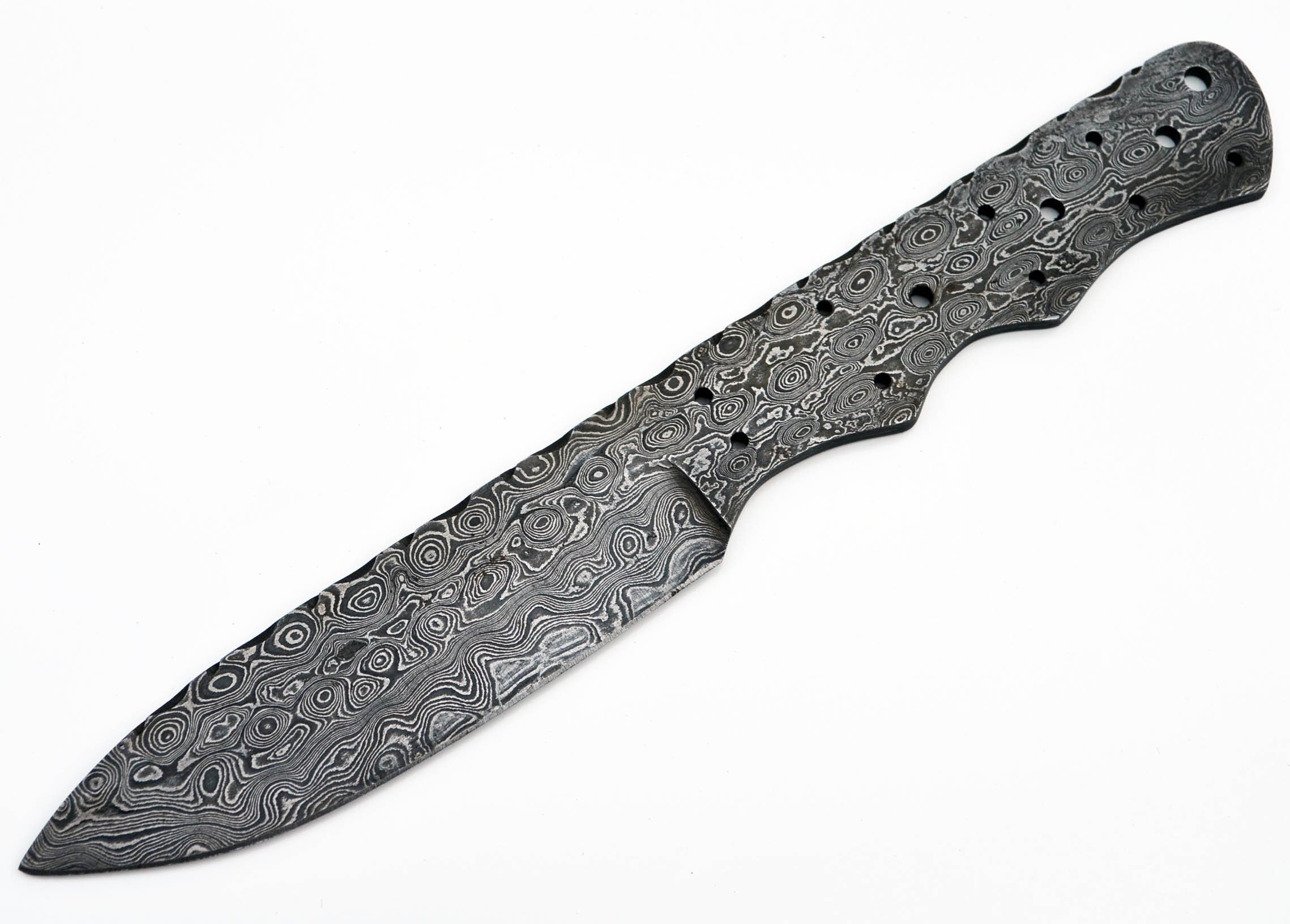 Whole Earth Supply Damascus Knife Blank Blade Drop Point Hunting Skinning Skinner Best Steel 1095HC High Carbon