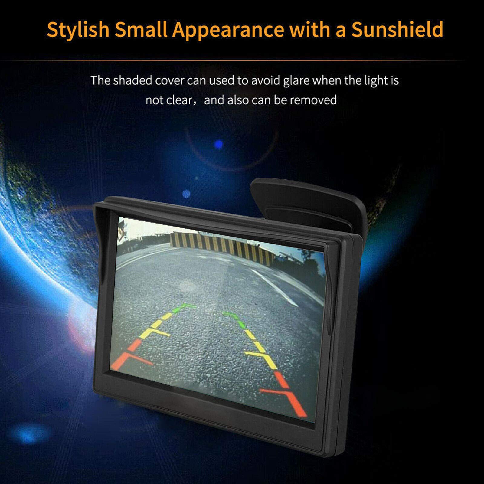 Wireless Reversing Parking Camera,5" TFT-LCD HD WiFi Backup Camera,IP68 Waterproof 360° Rear View Monitor